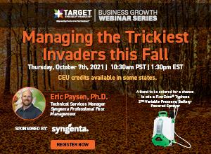 Managing the Trickiest Invaders this Fall | Target Specialty Products US